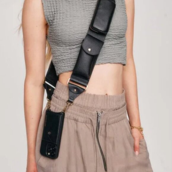 Bandolier | Accessories | Bandolier Black Gold Billie Utility Crossbody ...